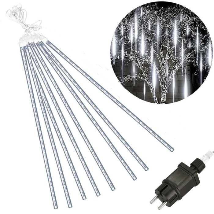 Novoletne LED Lučke Sveče: Hladno Bela Praznična Dekoracija