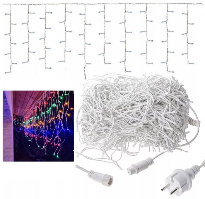 Božična LED Zavesa - 200 Lučk | RGB Osvetlitev | 8m Dolžina